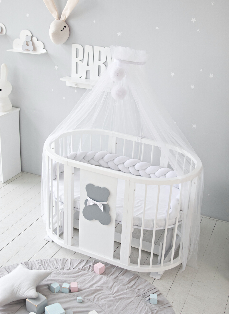 Didi Deluxe 8in1 Cot Bed - White – LINGLUX BESPOKE BABY FURNITURE LTD